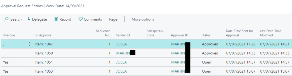 Workflows in Business Central - Probitas