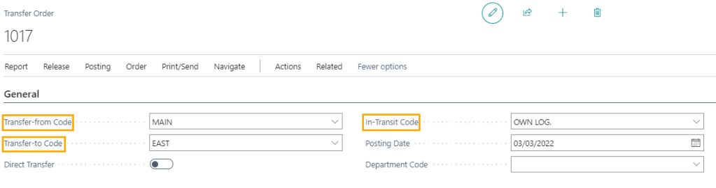 Business Central: Transfer Orders, Transfer Routes and In-Transit ...