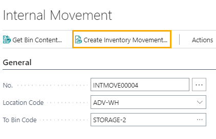 Business Central: Internal and Inventory Movements - Probitas